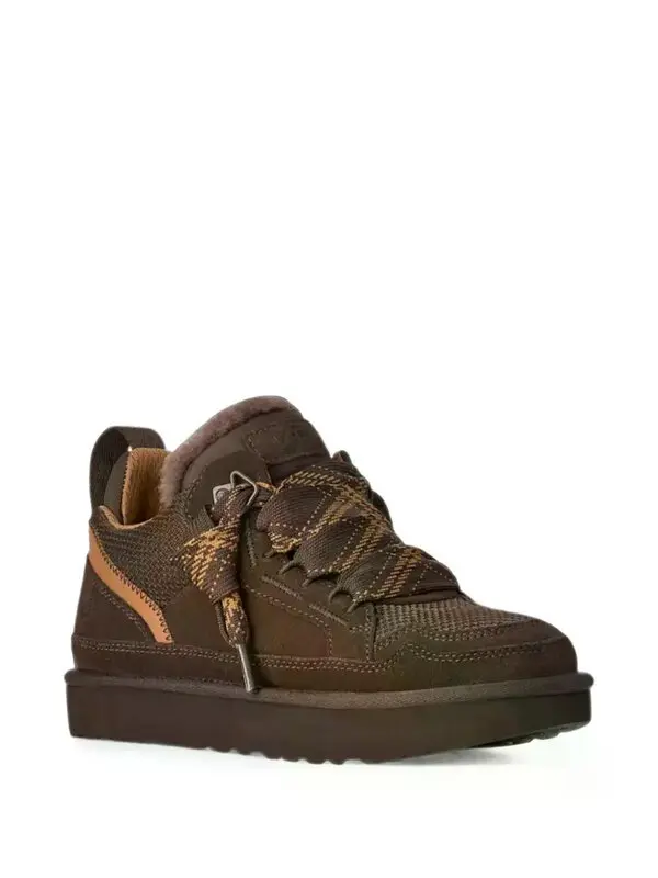 UGG Shearling-trim Panelled Sneakers - Brown