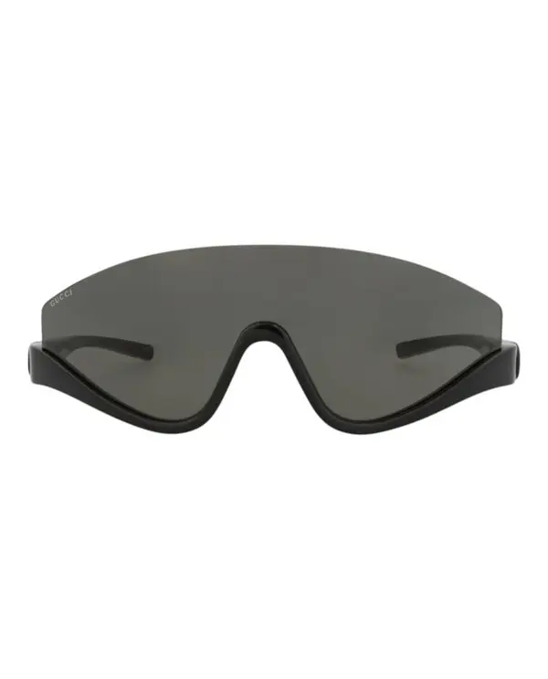Gucci Shieldframe Injection Sunglasses Black Black Grey - Multicolor