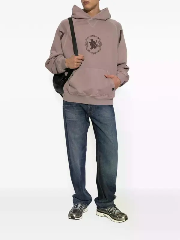 Palm Angels Devil Herald Graphic-print Hoodie - Pink