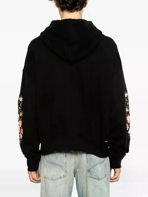 Amiri Floral-embroidered Zip Hoodie