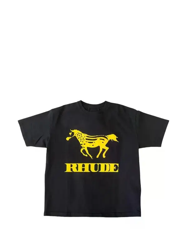 Rhude Dinero Graphic-print T-shirt - Black
