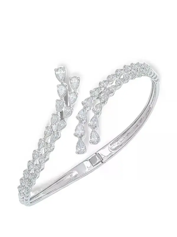 ARZANO Diamond Open Wrap Bracelet - Silver