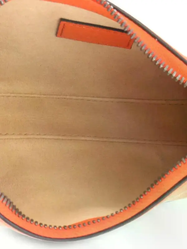 Gucci Aphrodite Leather Mini Shoulder Bag - Orange