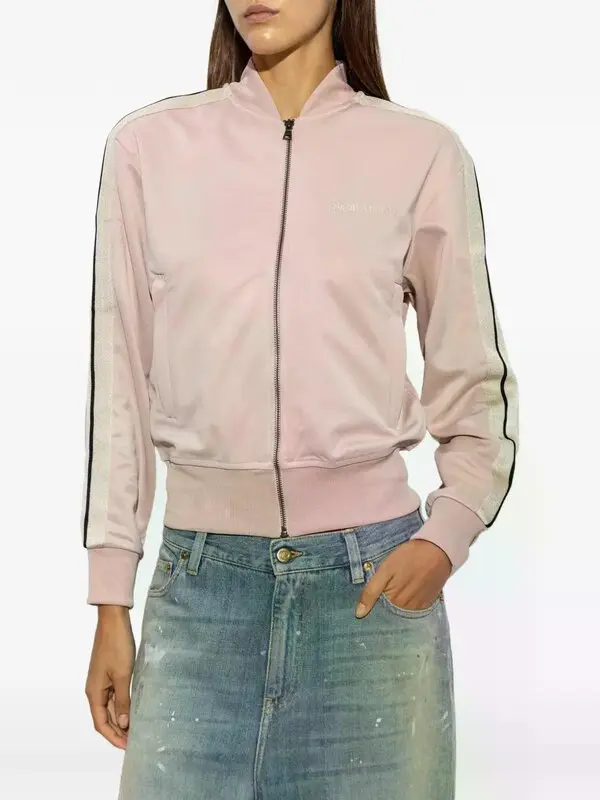 Palm Angels Logo-embroidered Zip-up Sweatshirt