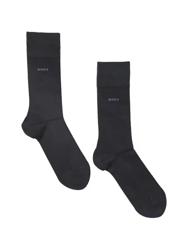 BOSS Logo-print Socks - Blue