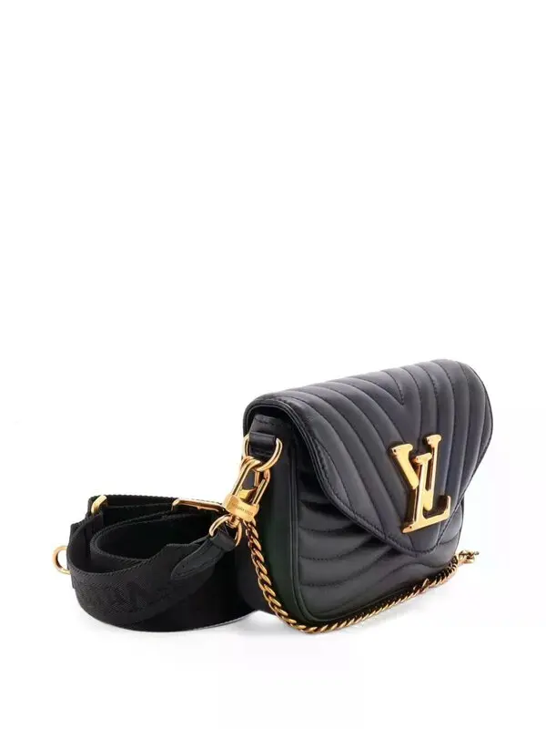 LOUIS VUITTON New Wave Multi Pochette Quilted Leather Crossbody Bag - Black