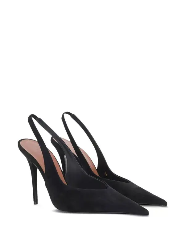 Amina Muaddi Anok Pointed-toe Slingback Pumps