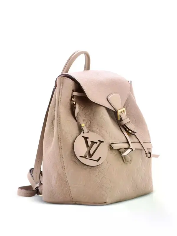 LOUIS VUITTON Montsouris Nm Monogram Empreinte Leather Pm Backpack - Neutrals