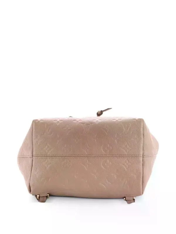 LOUIS VUITTON Montsouris Nm Monogram Empreinte Leather Pm Backpack - Neutrals