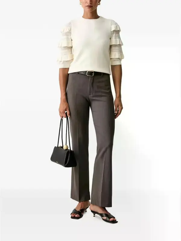 TWINSET Mesh-stitch Jumper With Ruffles