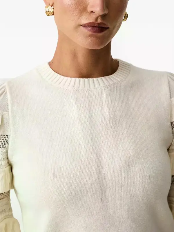TWINSET Mesh-stitch Jumper With Ruffles