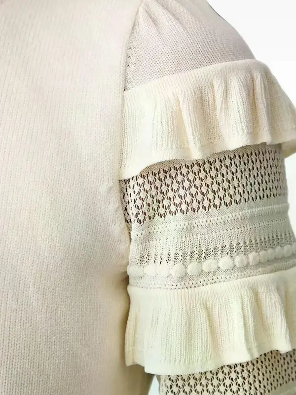 TWINSET Mesh-stitch Jumper With Ruffles