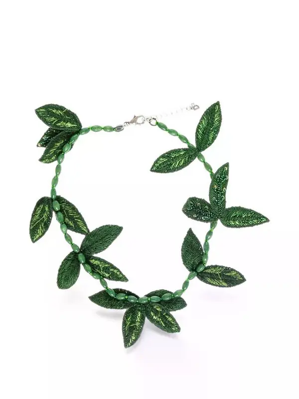 Dsquared2 Botanical Leaf Necklace - Green