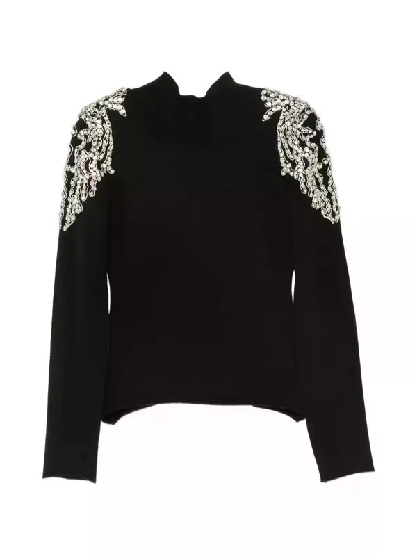 CIRCUS HOTEL Crystal-embellished Cut-out Sweater