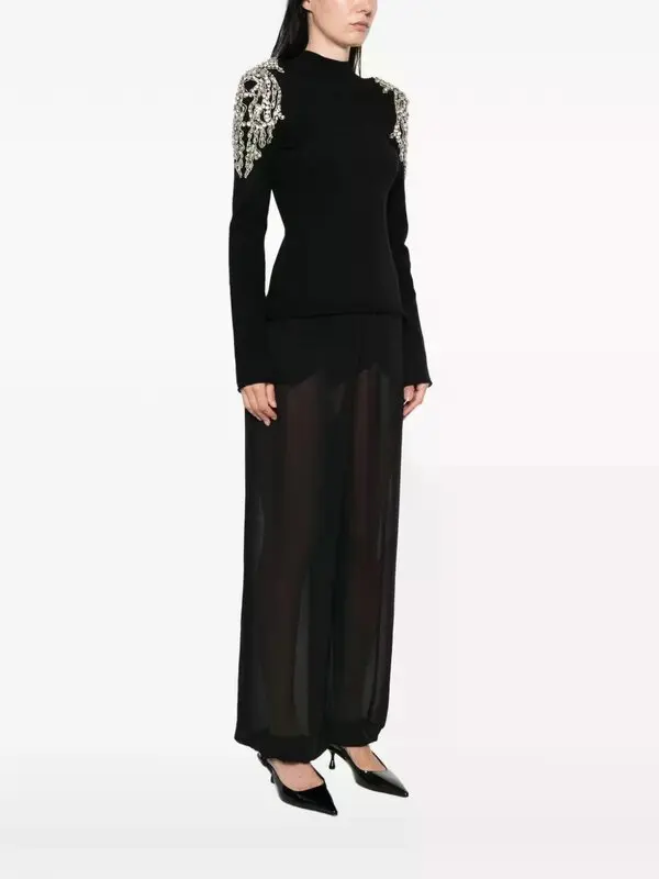 CIRCUS HOTEL Crystal-embellished Cut-out Sweater