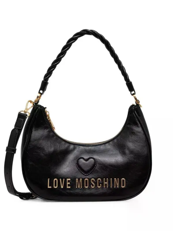 Moschino Heart-patch Logo-lettering Shoulder Bag