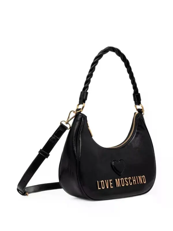 Moschino Heart-patch Logo-lettering Shoulder Bag