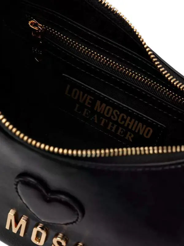 Moschino Heart-patch Logo-lettering Shoulder Bag