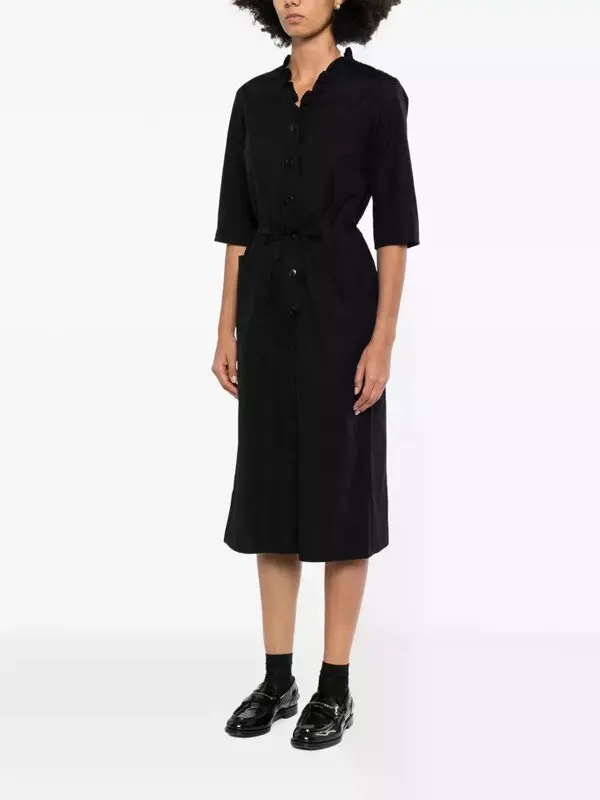 AGNES B. Ruffled-trim Belted Dress