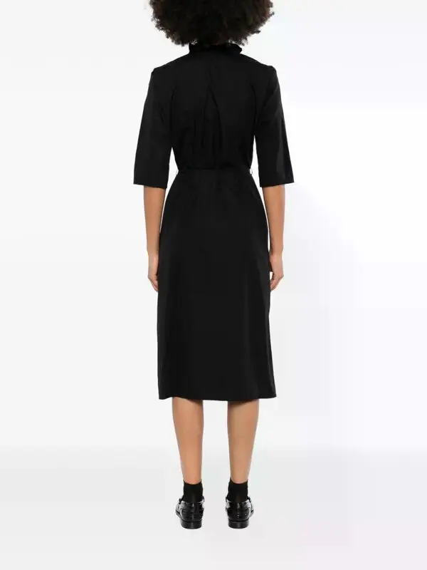 AGNES B. Ruffled-trim Belted Dress