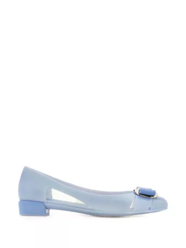 FERRAGAMO New Vara Plate Jelly Ballet Flat - Blue