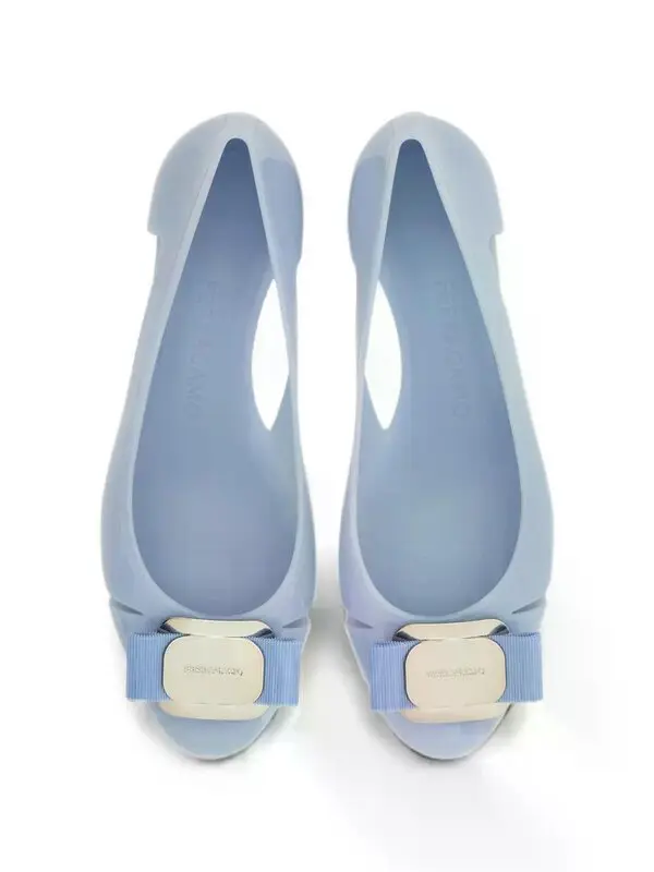 FERRAGAMO New Vara Plate Jelly Ballet Flat