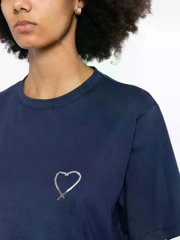 AGNES B. Heart-motif Cotton T-shirt