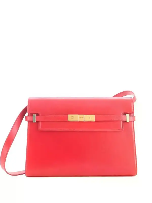 Saint Laurent Manhattan Leather Medium Shoulder Bag - Red