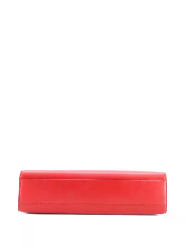 Saint Laurent Manhattan Leather Medium Shoulder Bag - Red