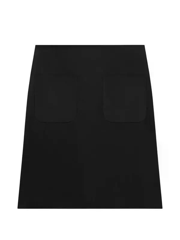 COURREGES Satin Pocket Detail Mini Skirt