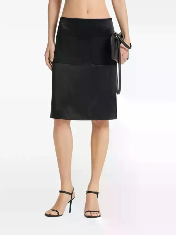 COURREGES Satin Pocket Detail Mini Skirt