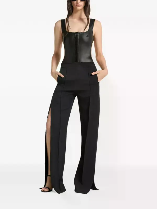 COURREGES Snap-twill Pressed-crease Trousers