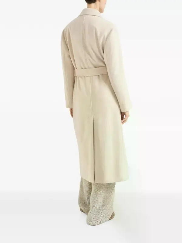 Brunello Cucinelli Lightweight Water-resistant Cashmere Coat With Monili