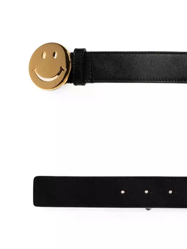 Moschino X Smiley Leather Belt