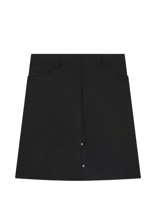 COURREGES Stretch-twill Snap-button Mini Skirt - Black