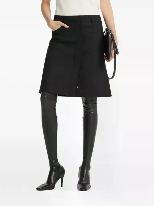 COURREGES Stretch-twill Snap-button Mini Skirt