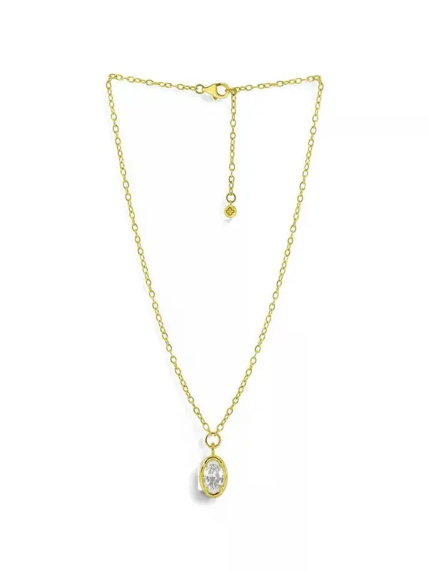 Sutra 18k Yellow Diamond Pendant Necklace - Gold