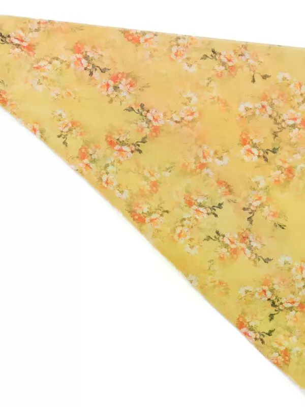 KRISTINA TI Floral-print Triangular Scarf