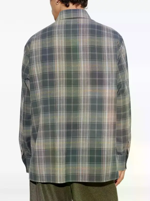 GOLDEN GOOSE Check-pattern Logo-patch Shirt