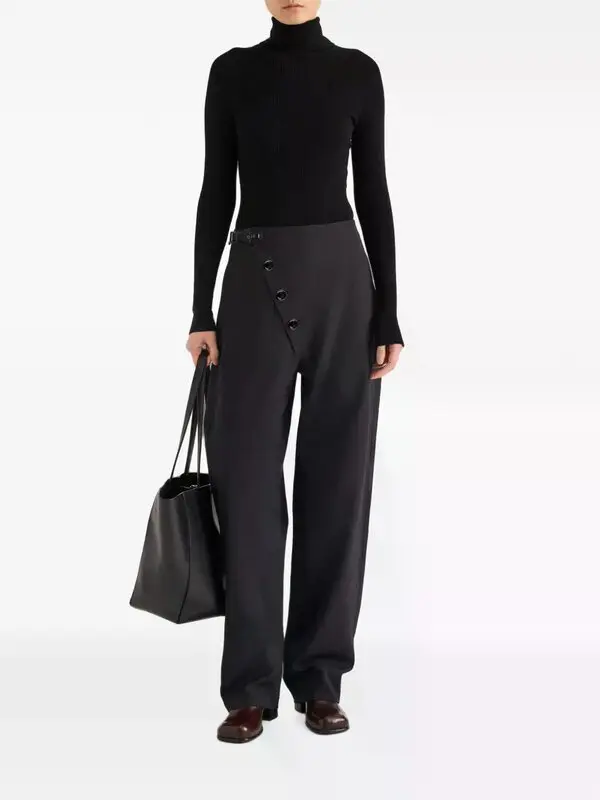 Proenza Schouler Aitana Pants In Tropical Wool - Black
