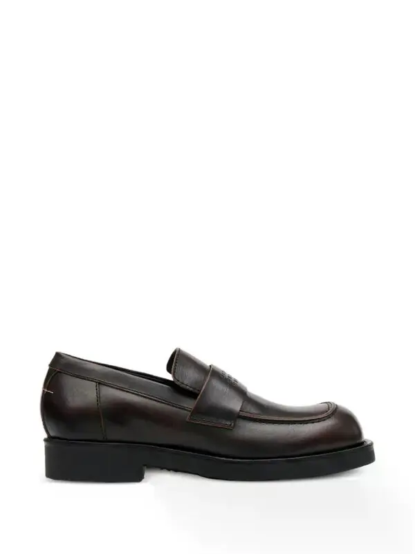 MAISON MARGIELA Round-toe Leather Loafers - Brown