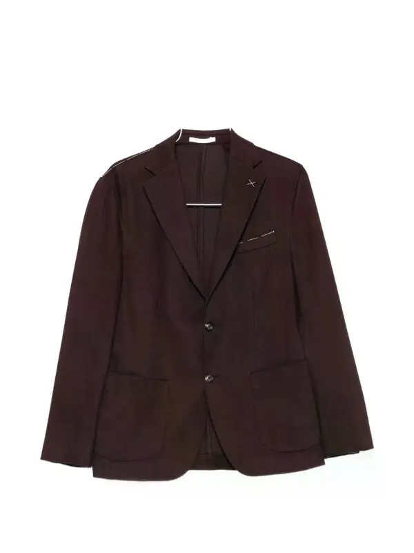Eleventy Single-breasted Notched-lapels Blazer - Brown