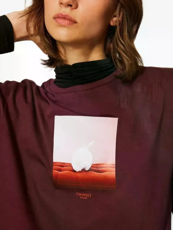 TWINSET Regular Crewneck T-shirt With Print
