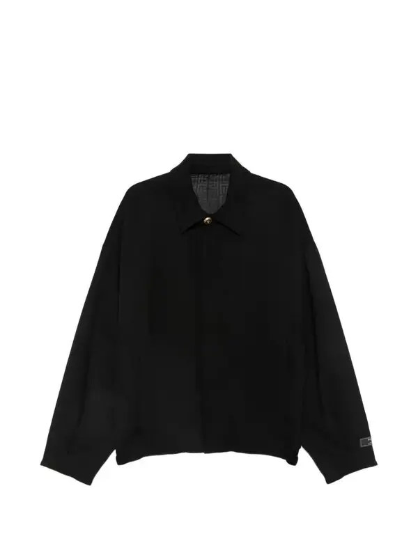 Balmain Logo-button Spread-collar Jacket - Black