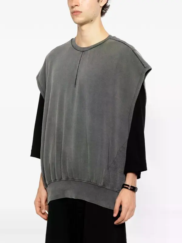 THOM KROM Distressed-effect Sleeveless Sweatshirt