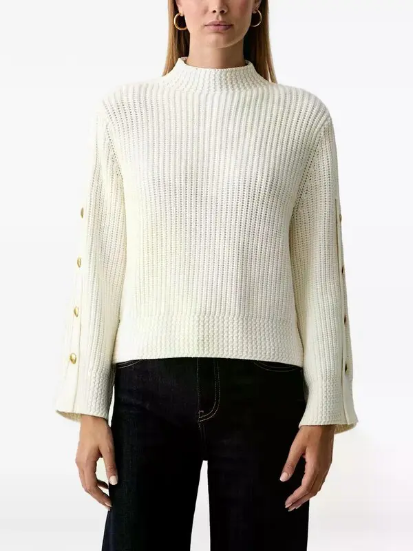 TWINSET Button-detail Ribbed-knit Sweater