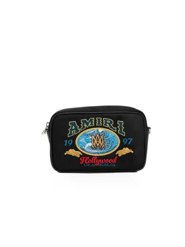 Amiri Logo-embroidered Camera Bag - Black