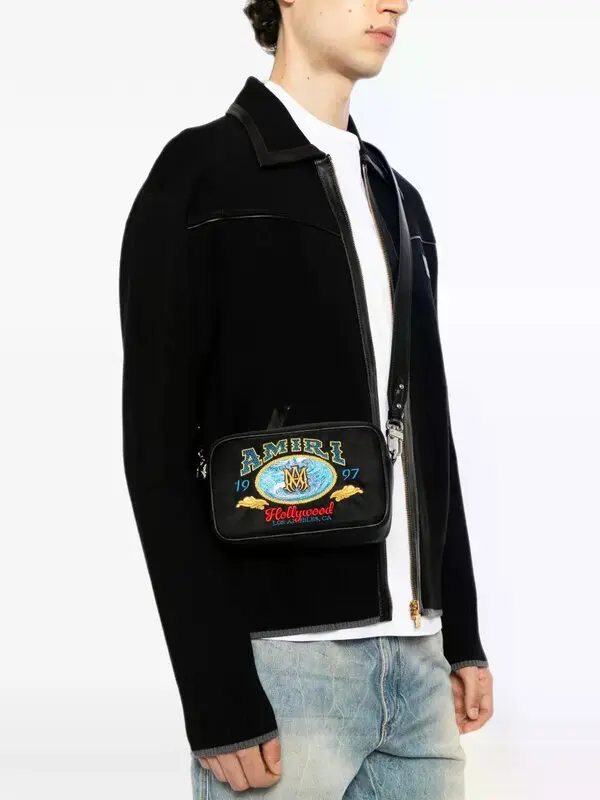 Amiri Embroidered Camera Bag - Black