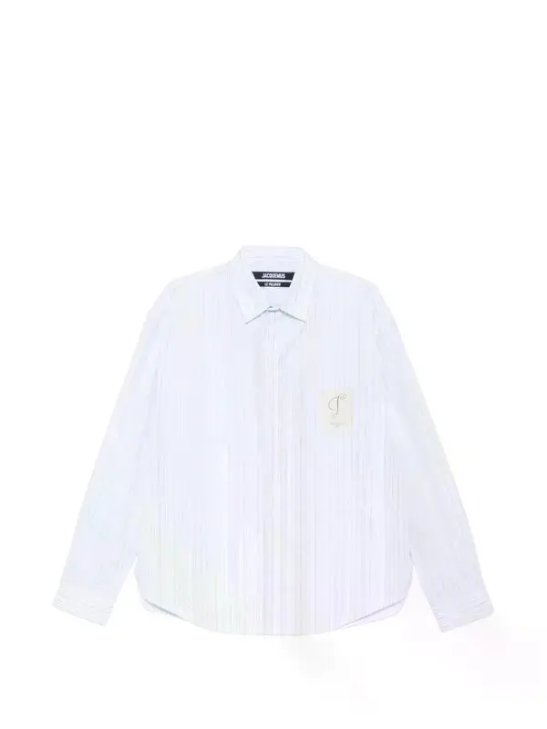 Jacquemus The Simon Logo-patch Striped Shirt - White