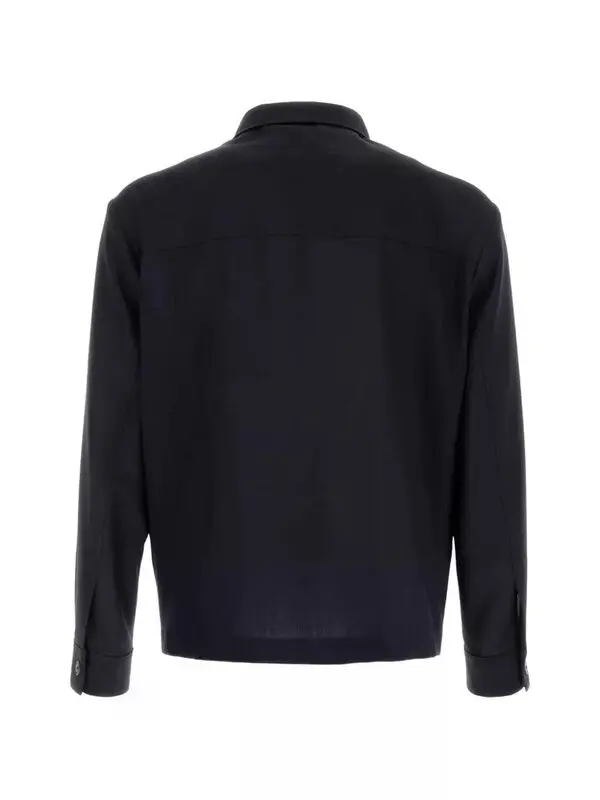 BOSS Relaxed-fit Zip-up Jacket In Patterned Virgin Wool